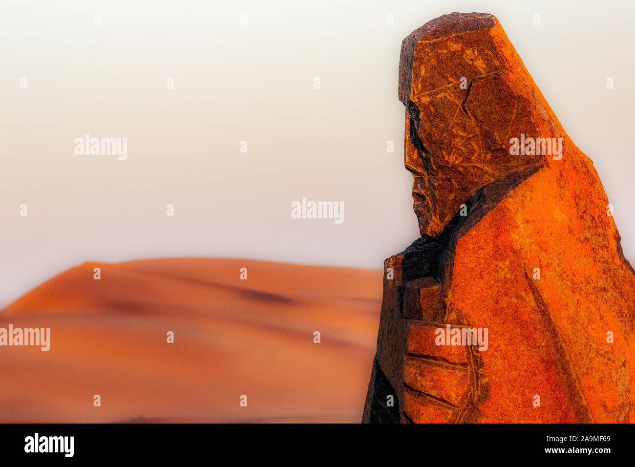 A statue in the desert of swakopmund in Namibia, Africa Stock Photo - Alamy