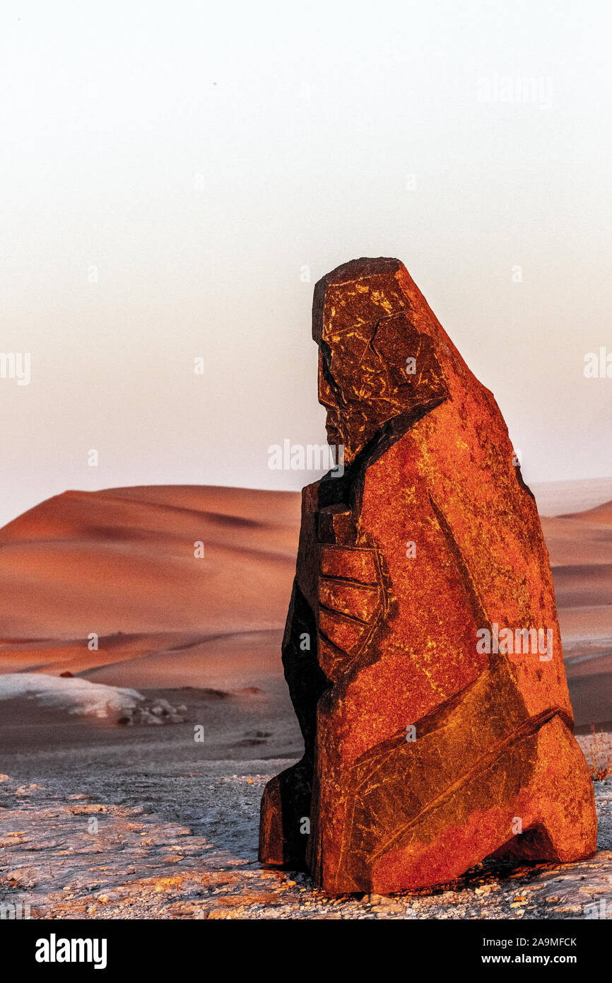 A statue in the desert of swakopmund in Namibia, Africa Stock Photo - Alamy