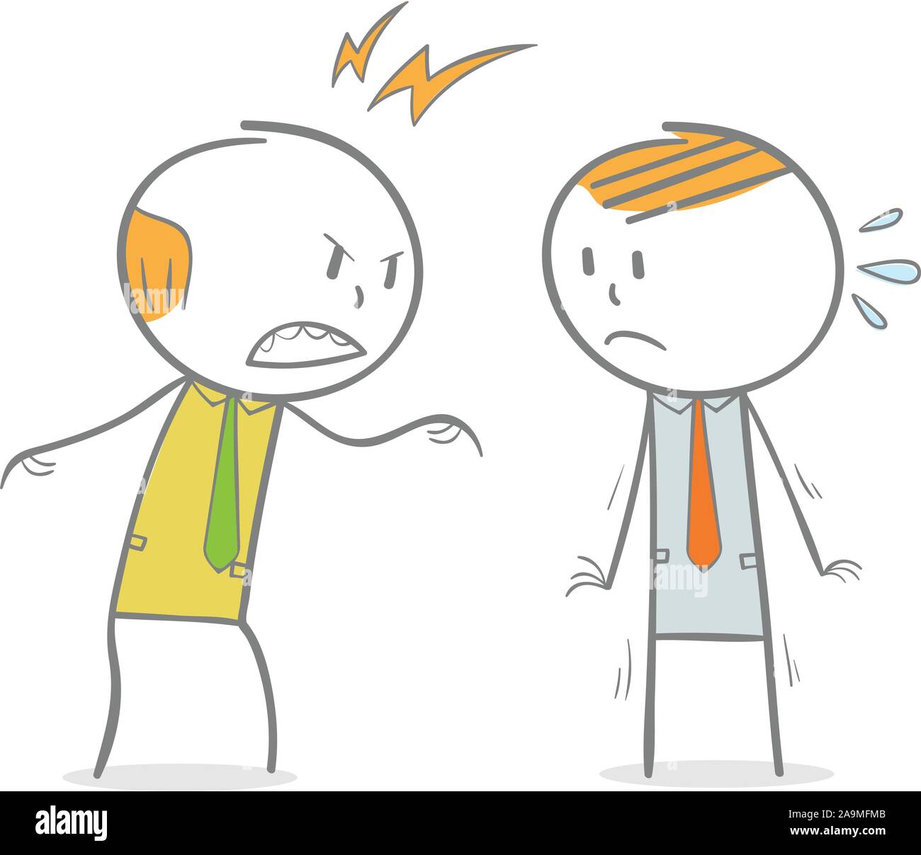 Shouting man office Stock Vector Images - Alamy