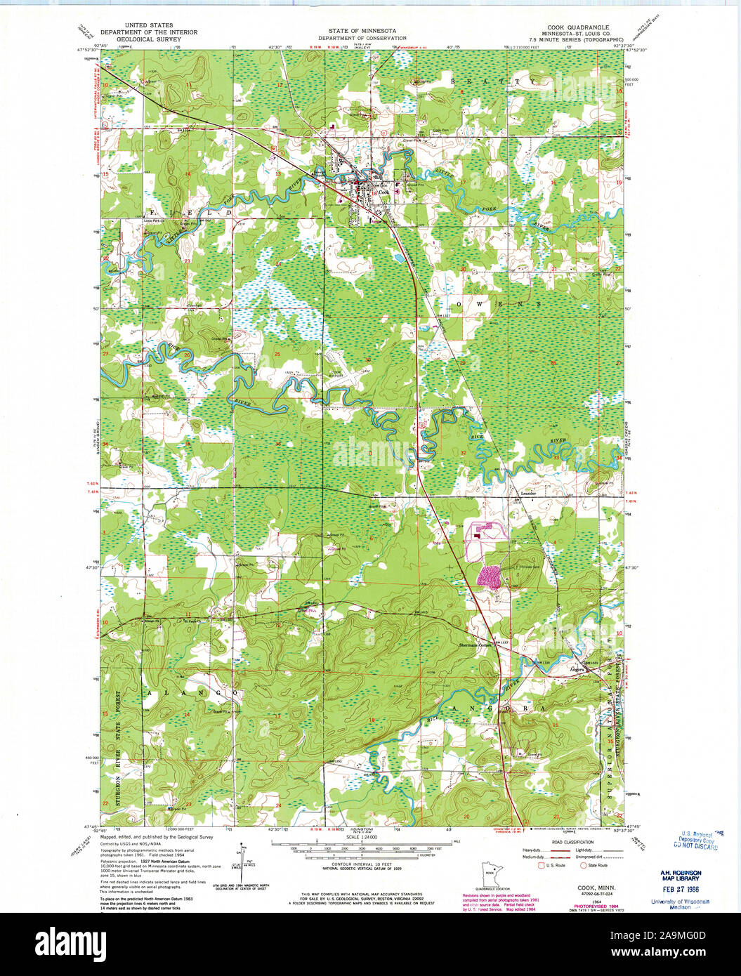 Map of cook minnesota hi-res stock photography and images - Alamy