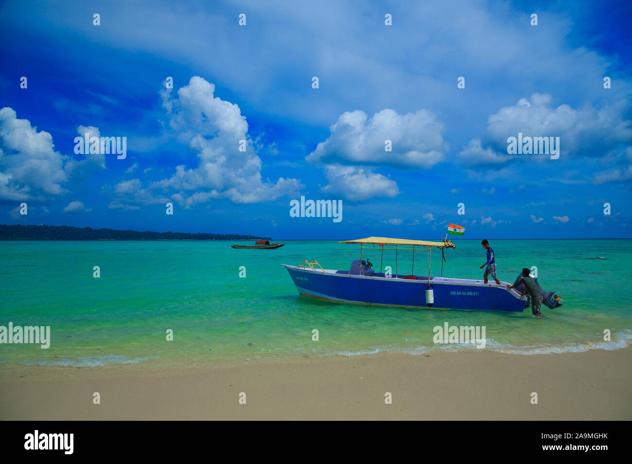 Mesmerizing view from the beach of Havelock Island (Andaman, India ...