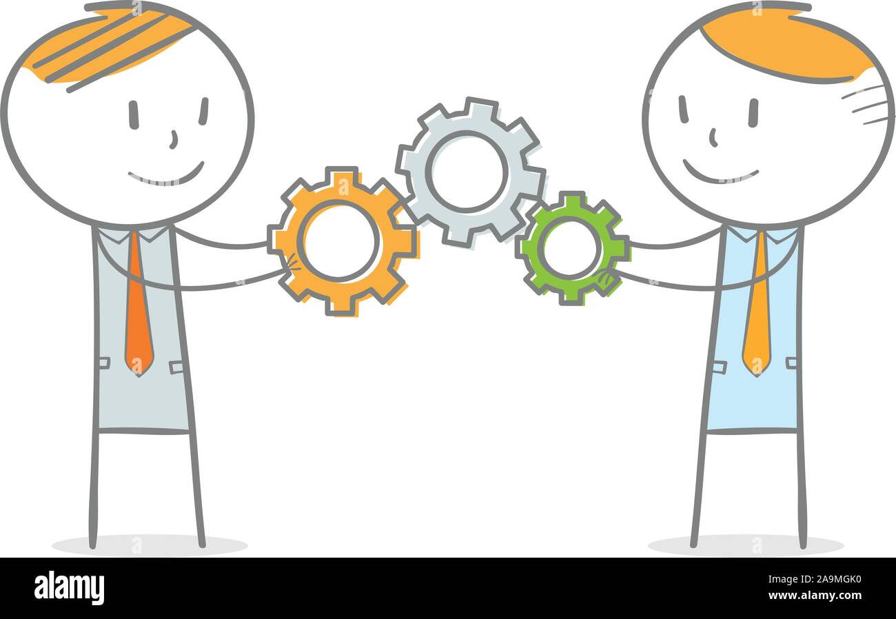 Business network connection stick figure hi-res stock photography and ...