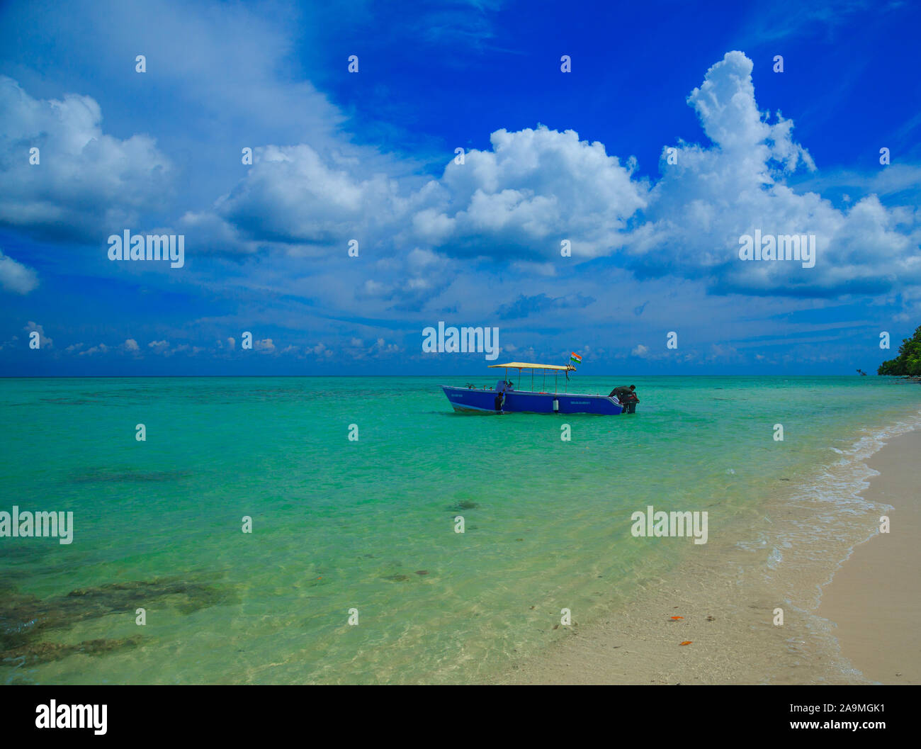 Mesmerizing view from the beach of Havelock Island (Andaman, India ...