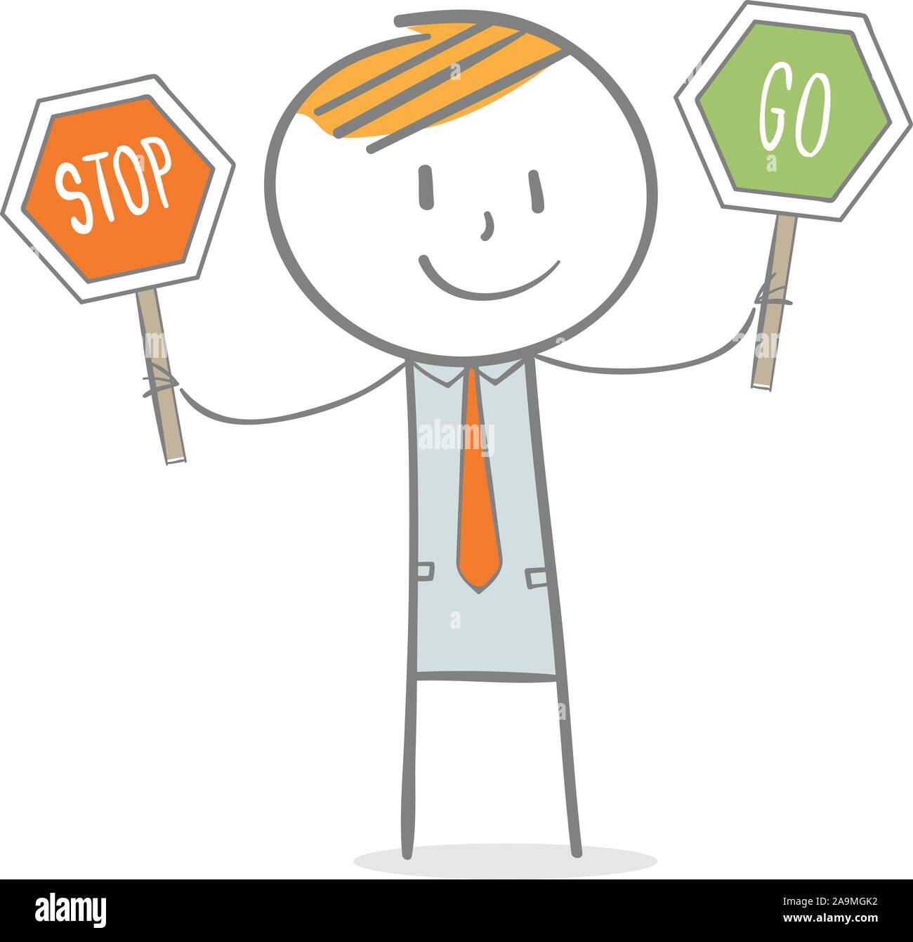 Stop go worker Stock Vector Images - Alamy