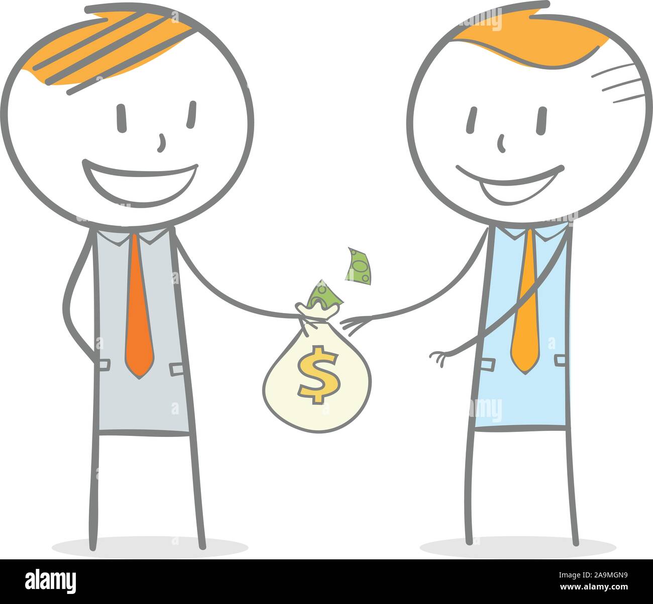 Bag exchange Stock Vector Images - Alamy