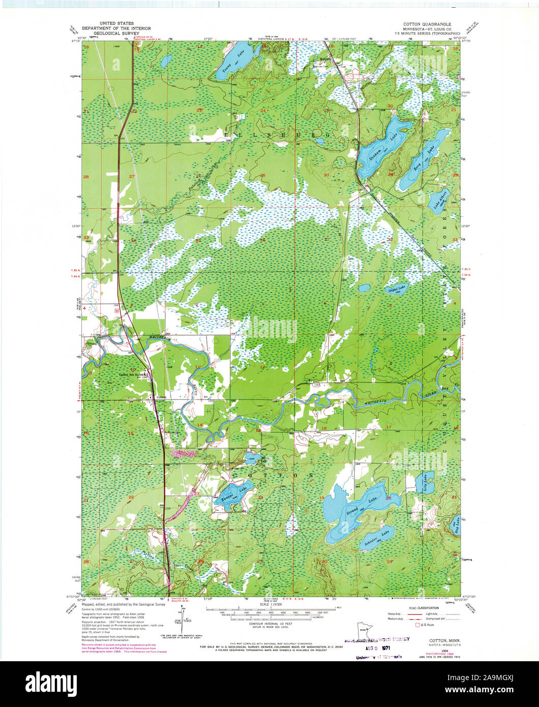 Map of cotton minnesota hi-res stock photography and images - Alamy