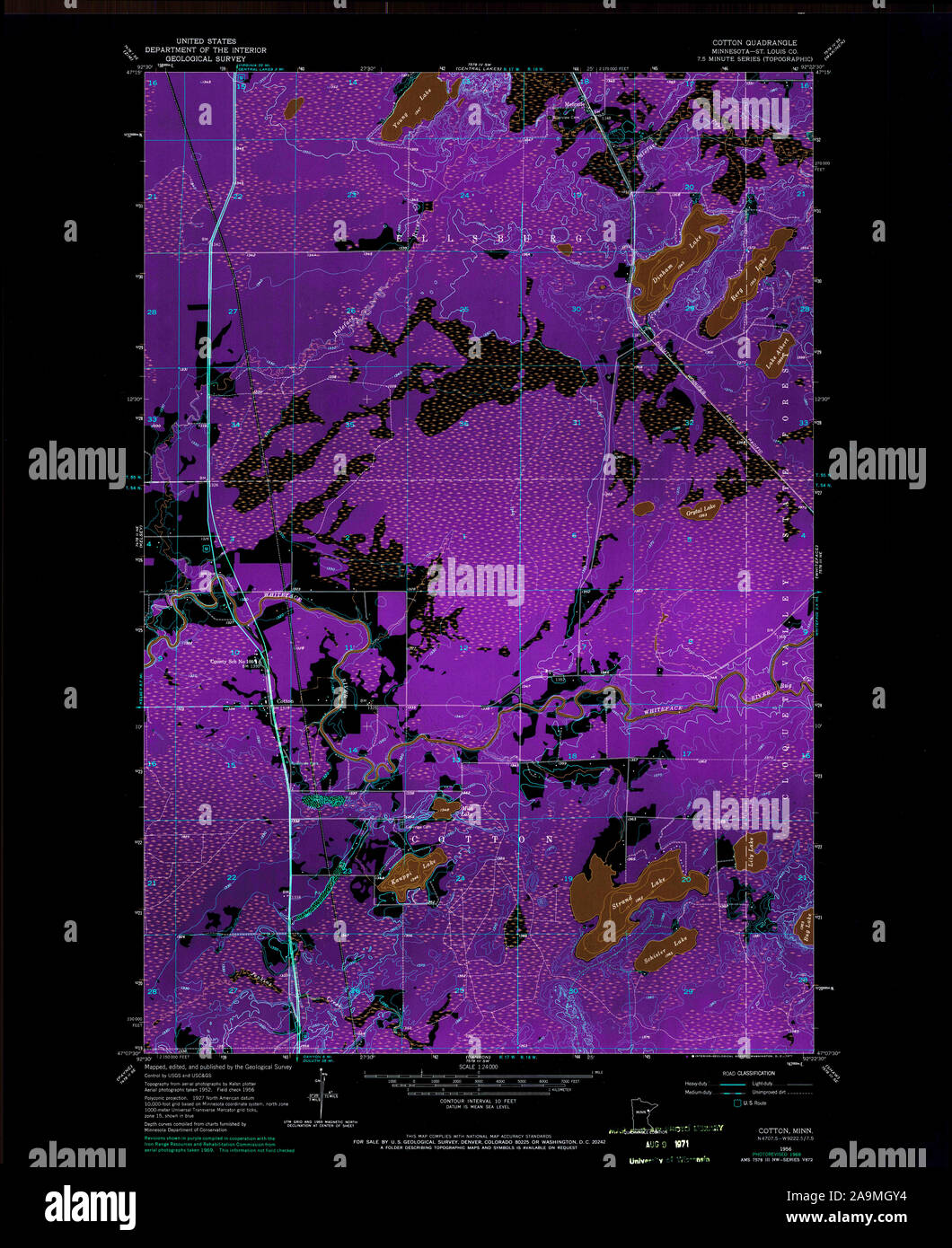 Map of cotton minnesota hi-res stock photography and images - Alamy