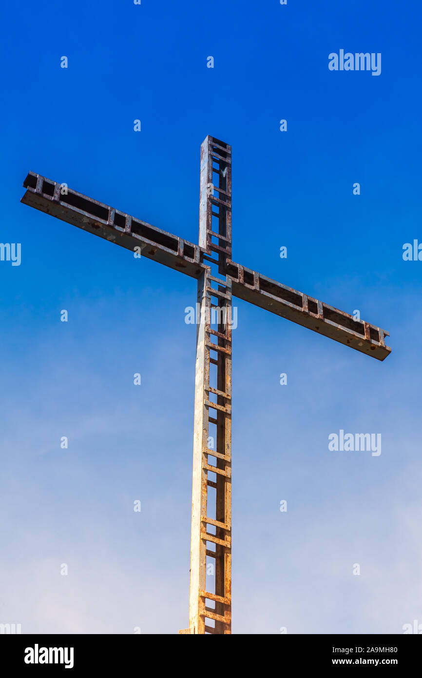 A metal cross as a symbol Stock Photo - Alamy