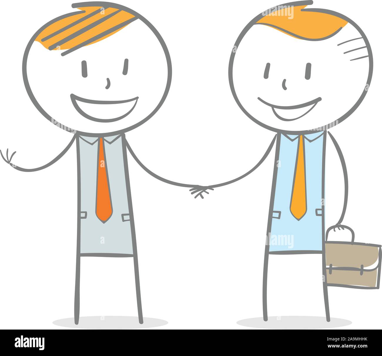Stick figure teamwork Cut Out Stock Images & Pictures - Alamy