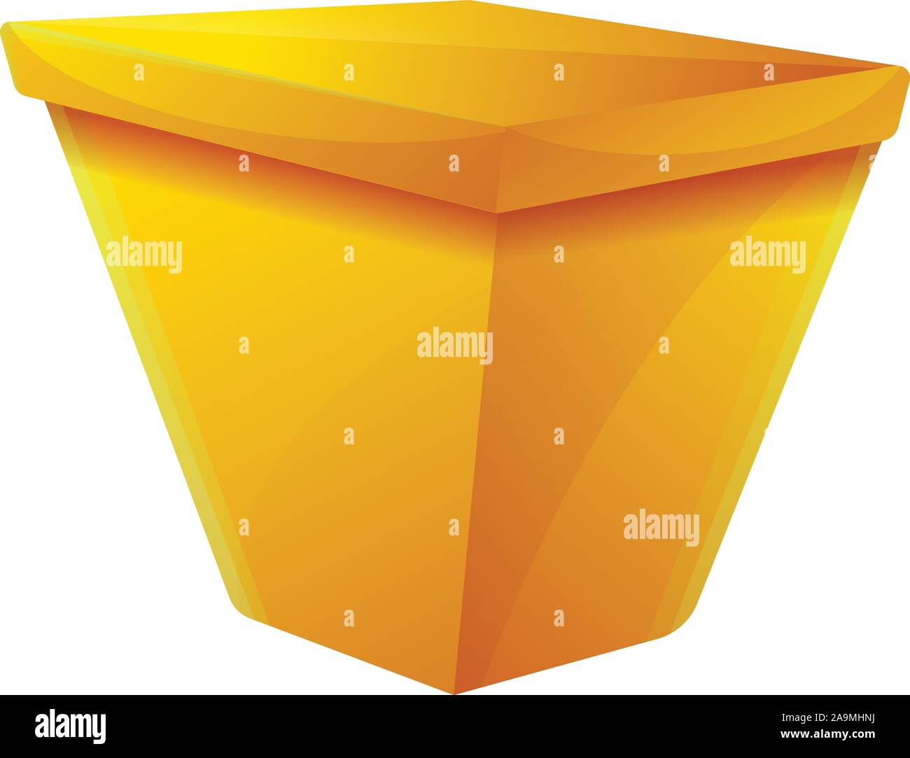 Golden gift box icon. Cartoon of golden gift box vector icon for web ...