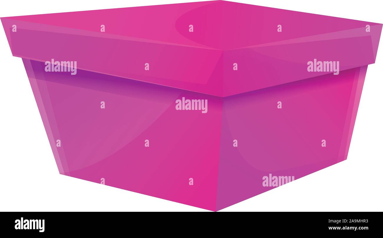 Violet gift box icon. Cartoon of violet gift box vector icon for web ...