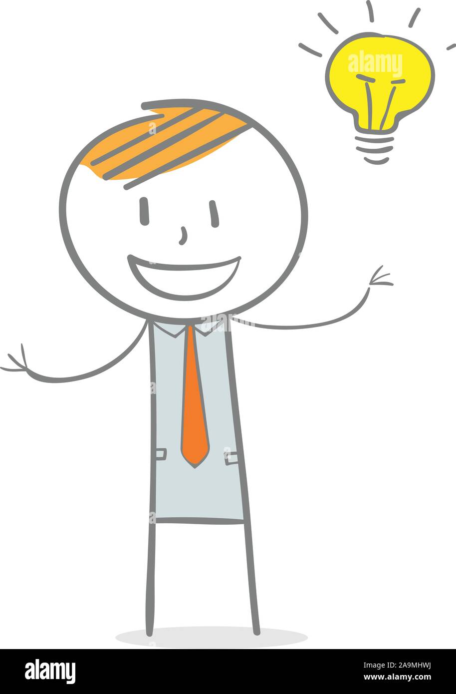 Businessman thinking great idea vector hi-res stock photography and ...