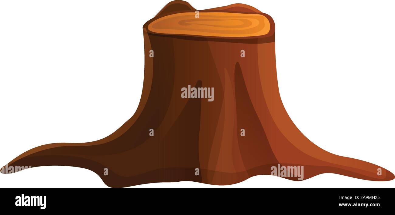 Tree stump icon. Cartoon of tree stump vector icon for web design ...