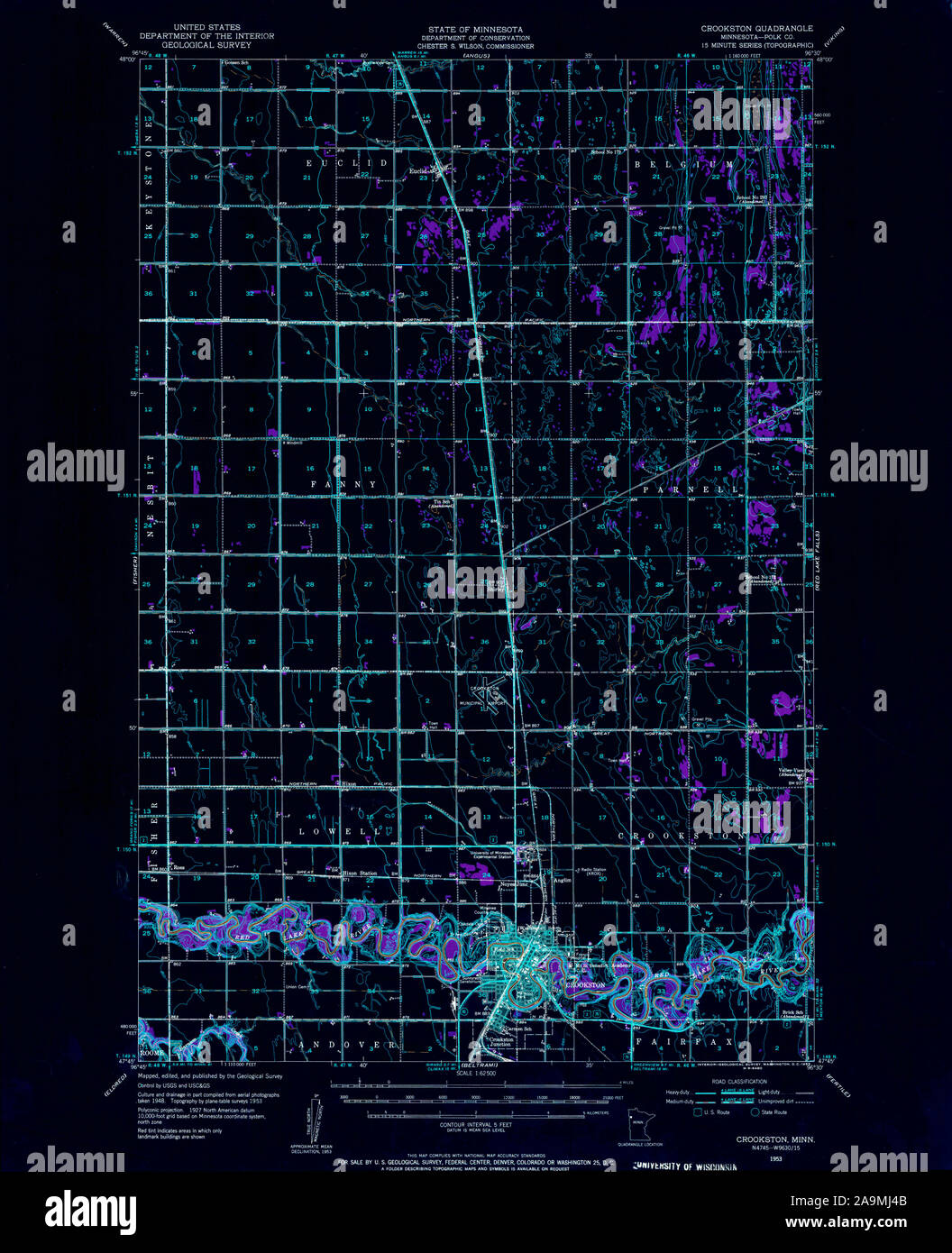 Map of crookston hi-res stock photography and images - Alamy