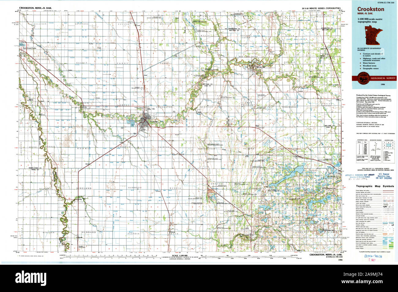 Map of crookston hi-res stock photography and images - Alamy