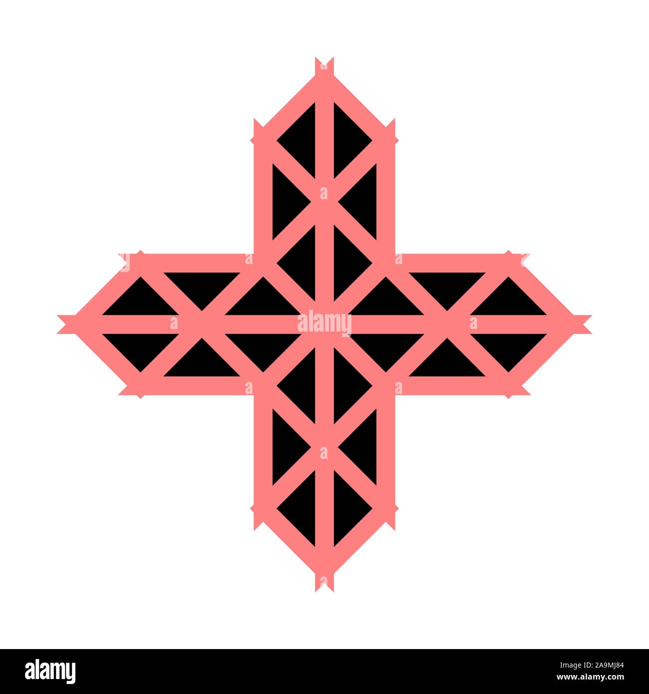 Abstract geometric colorful cross. plus sign, vector illustration Stock ...