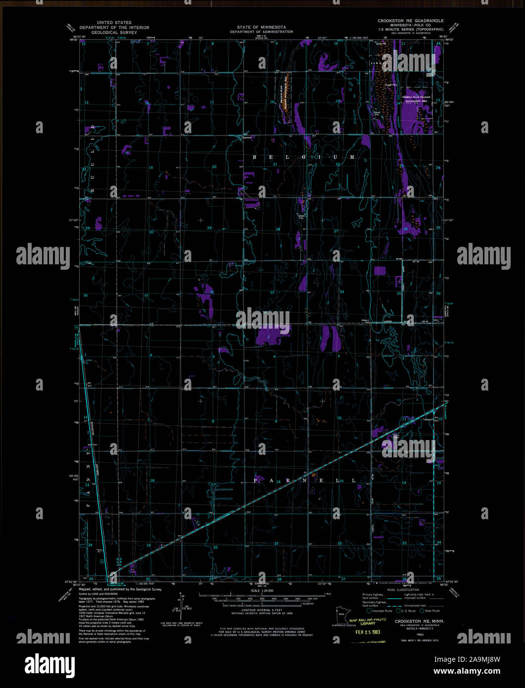 Map of crookston hi-res stock photography and images - Alamy