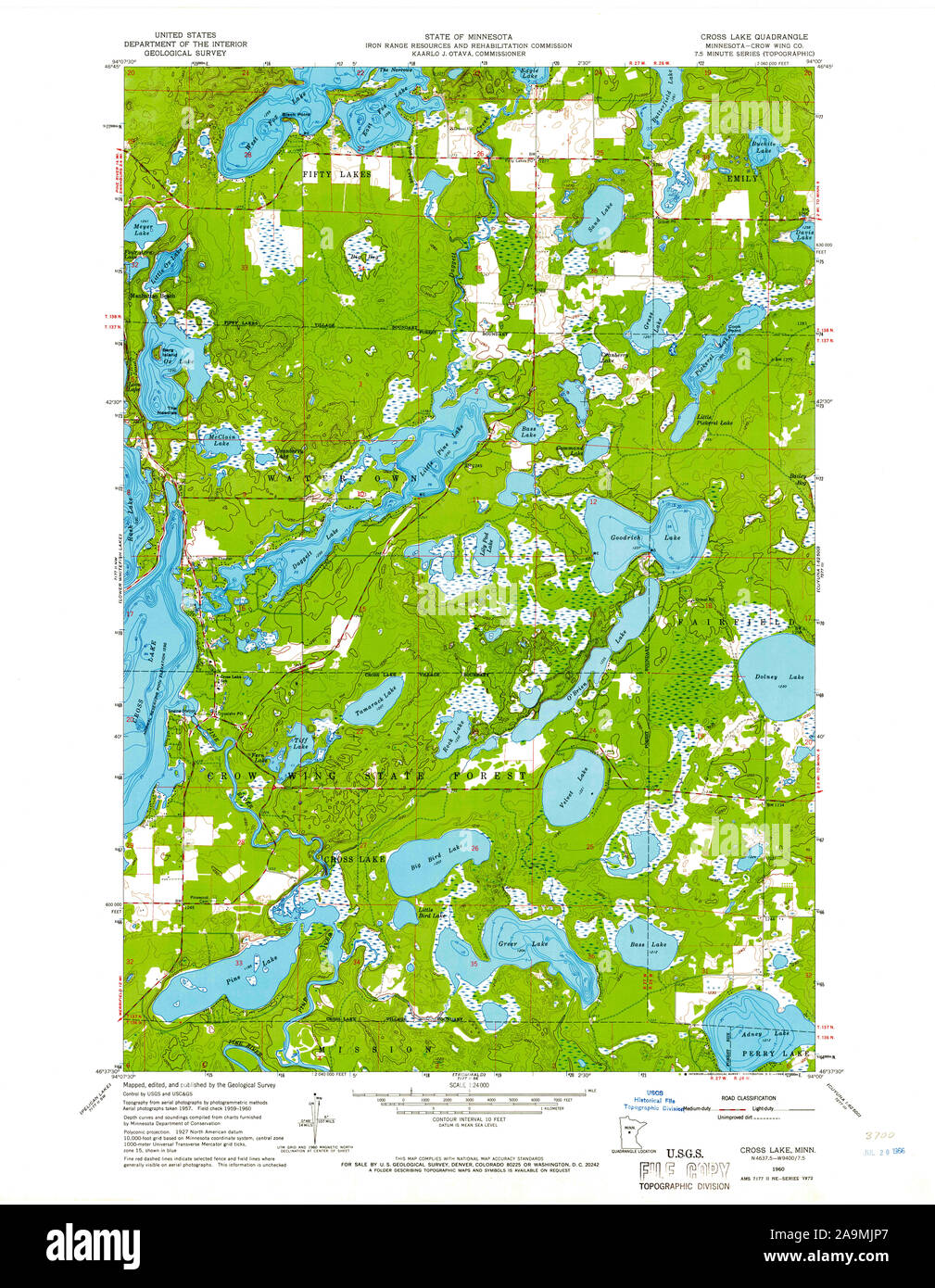 Cross lake map Cut Out Stock Images & Pictures - Alamy