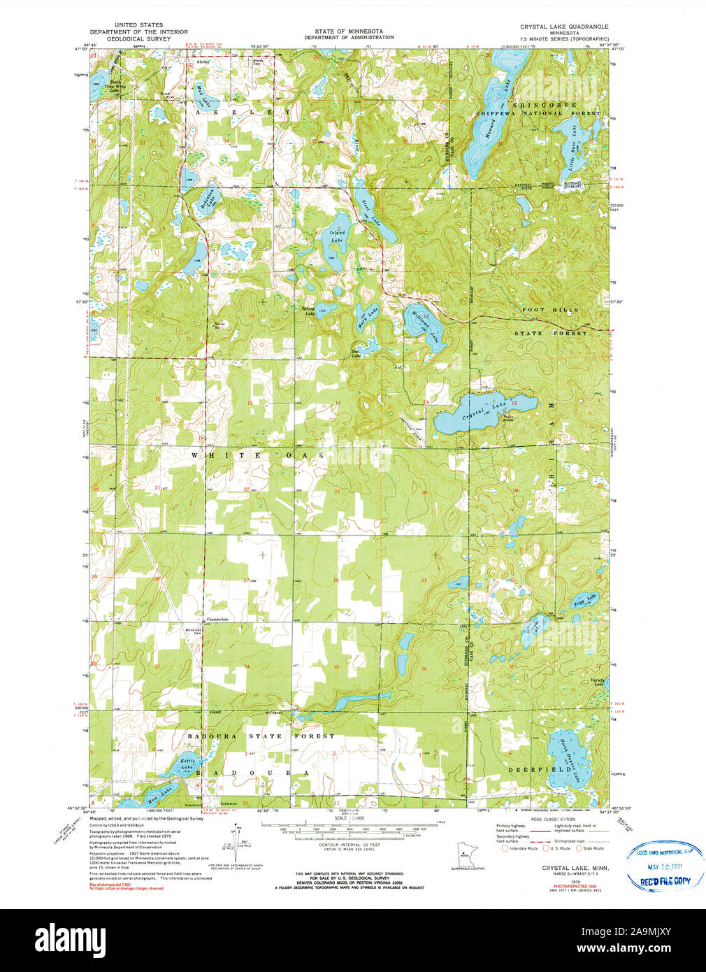Map of crystal minnesota hi-res stock photography and images - Alamy