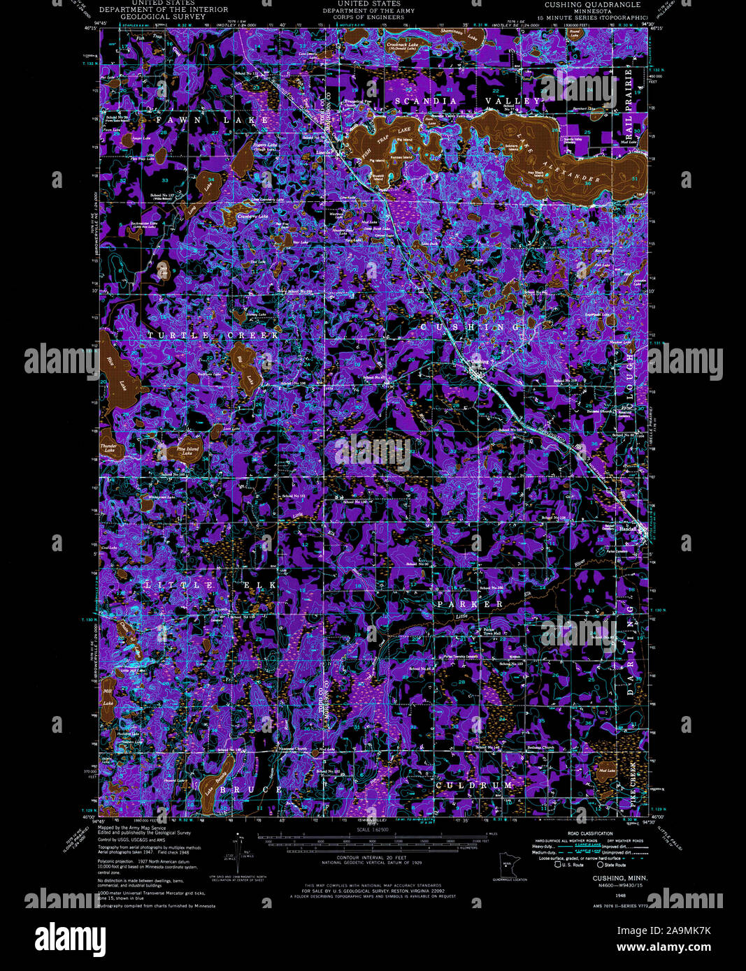 Map of cushing hi-res stock photography and images - Alamy