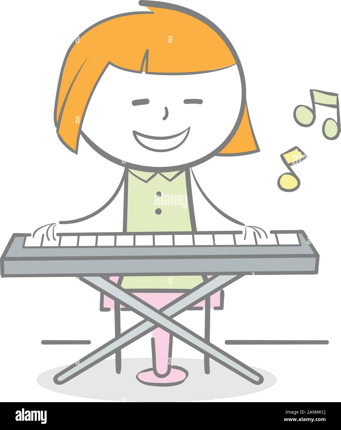 Stick Figure Illustration Music High Resolution Stock Photography and ...