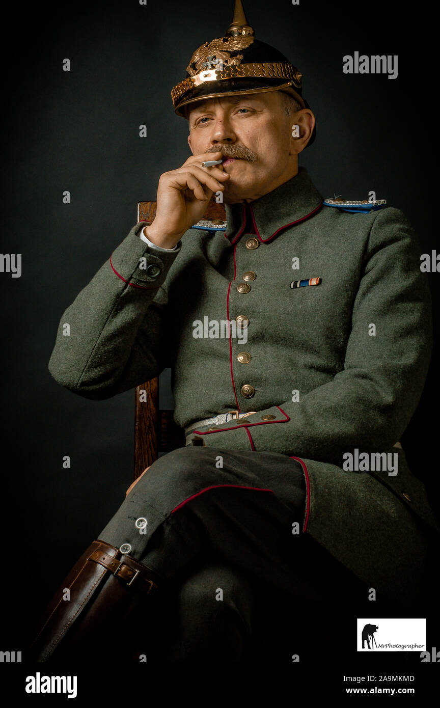 Prussian officer smoking a cigarette hi-res stock photography and ...