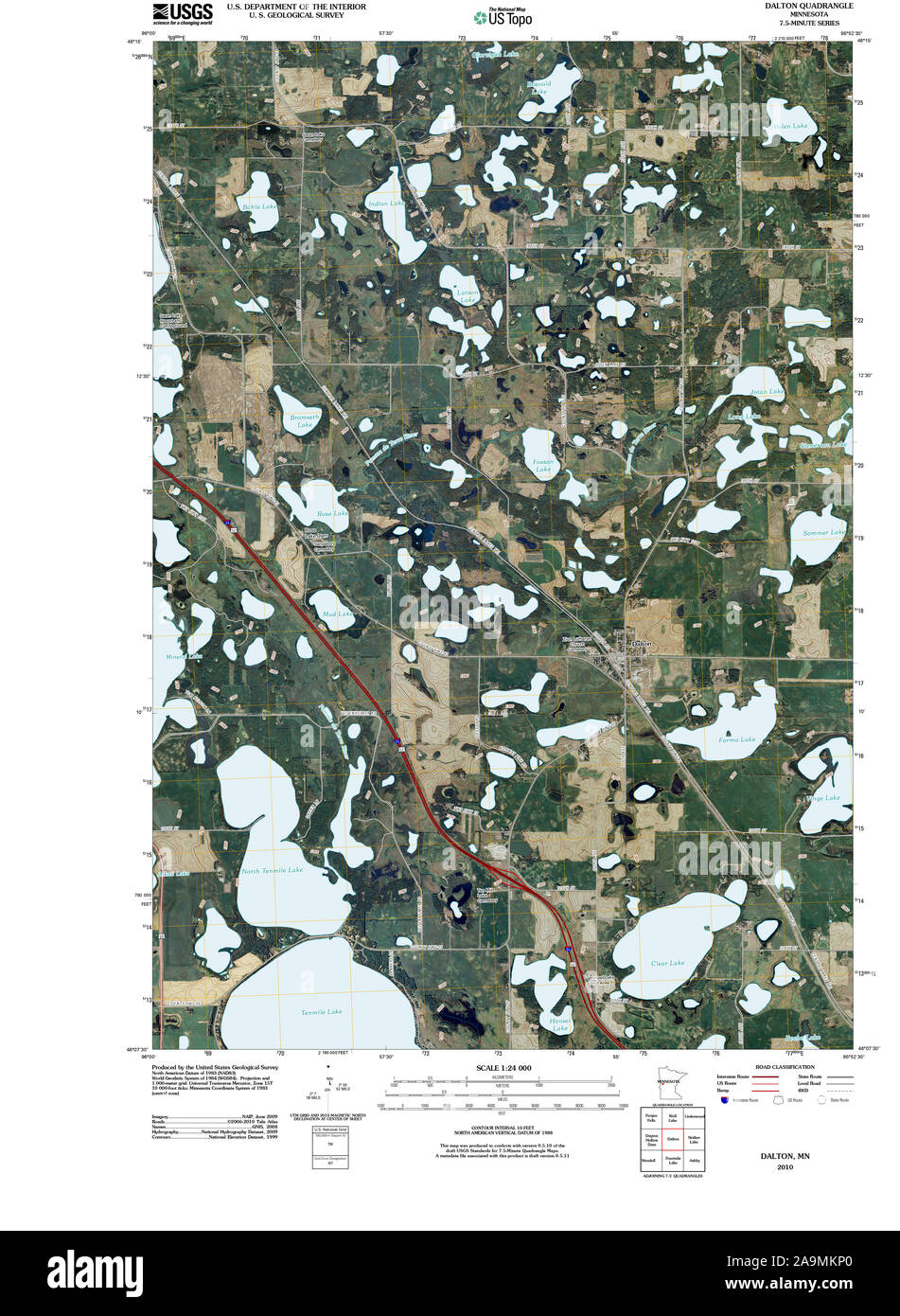 Map of dalton Cut Out Stock Images & Pictures - Alamy