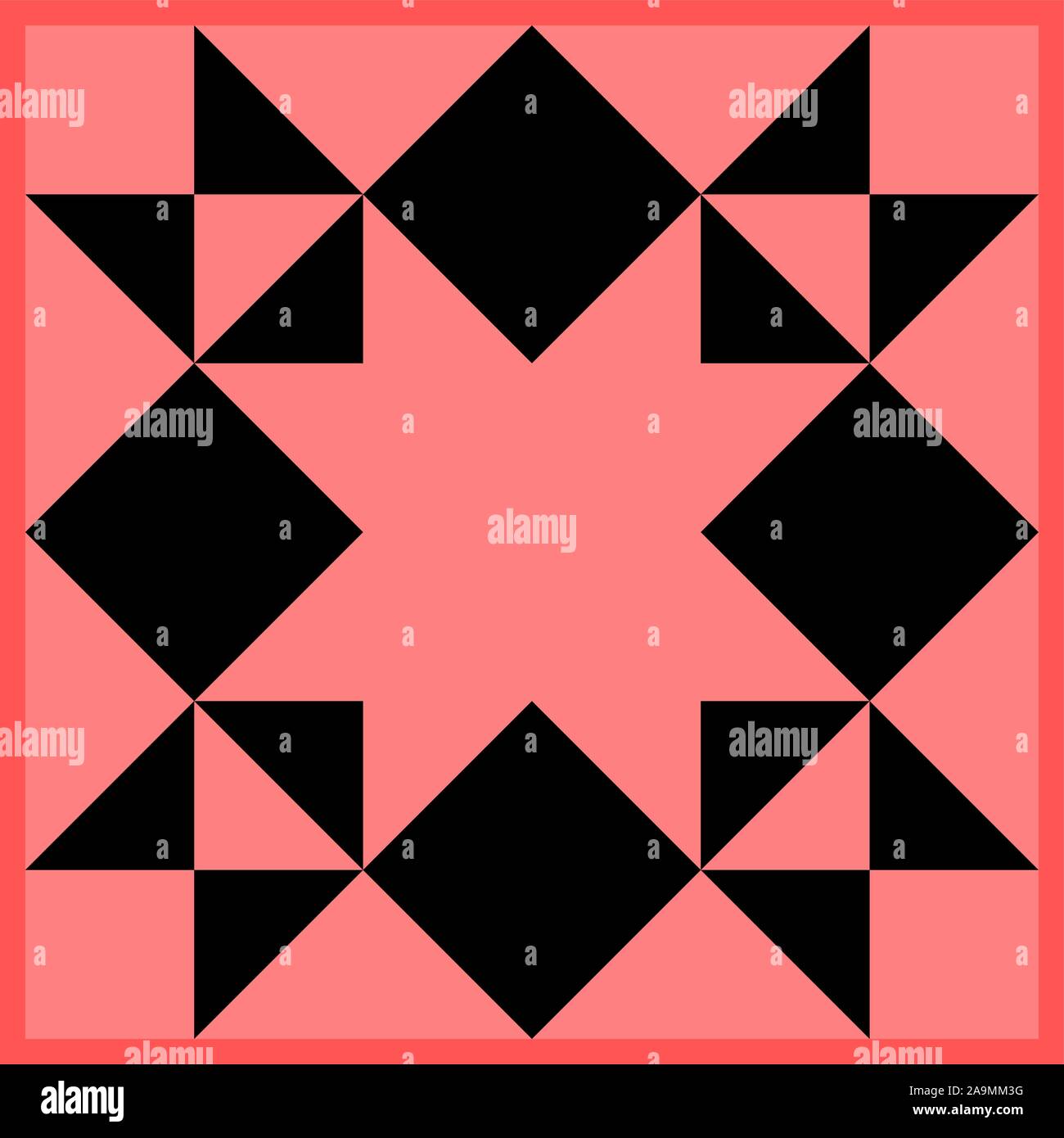 Barn quilt pattern, Patchwork design, Abstract geometric tiled trail ...