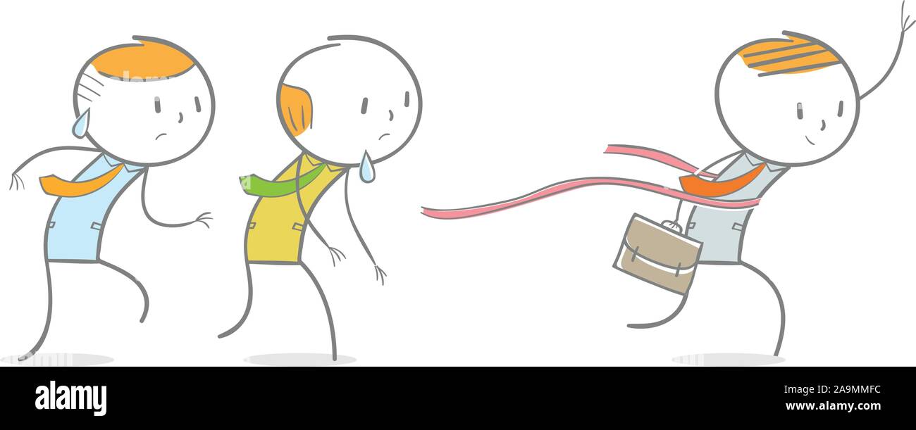 Cartoon vector doodle stickman man hi-res stock photography and images ...