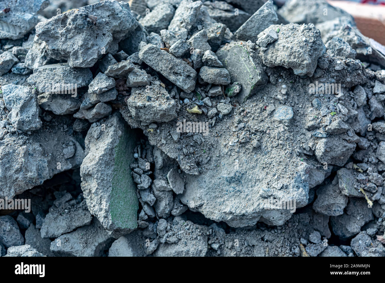 concrete construction garbage, large chunks of old concrete Stock Photo ...