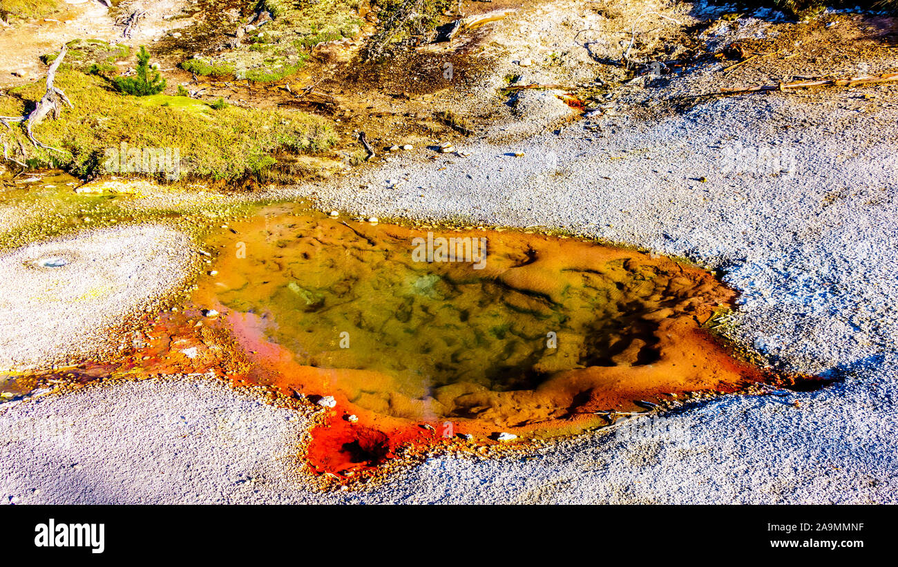 Yellowstone artist's paint pots hi-res stock photography and images - Alamy