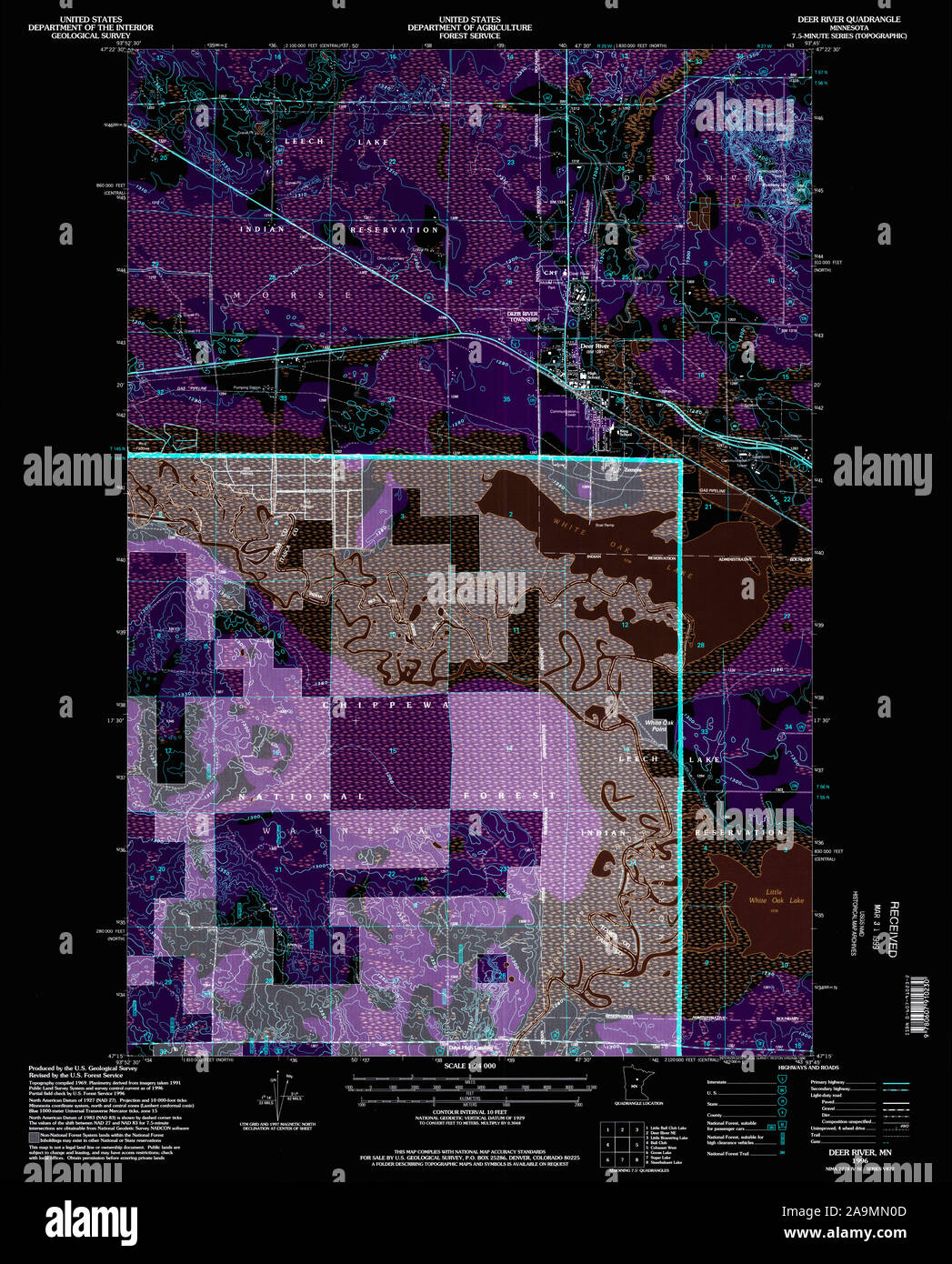 Map of deer river hi-res stock photography and images - Alamy