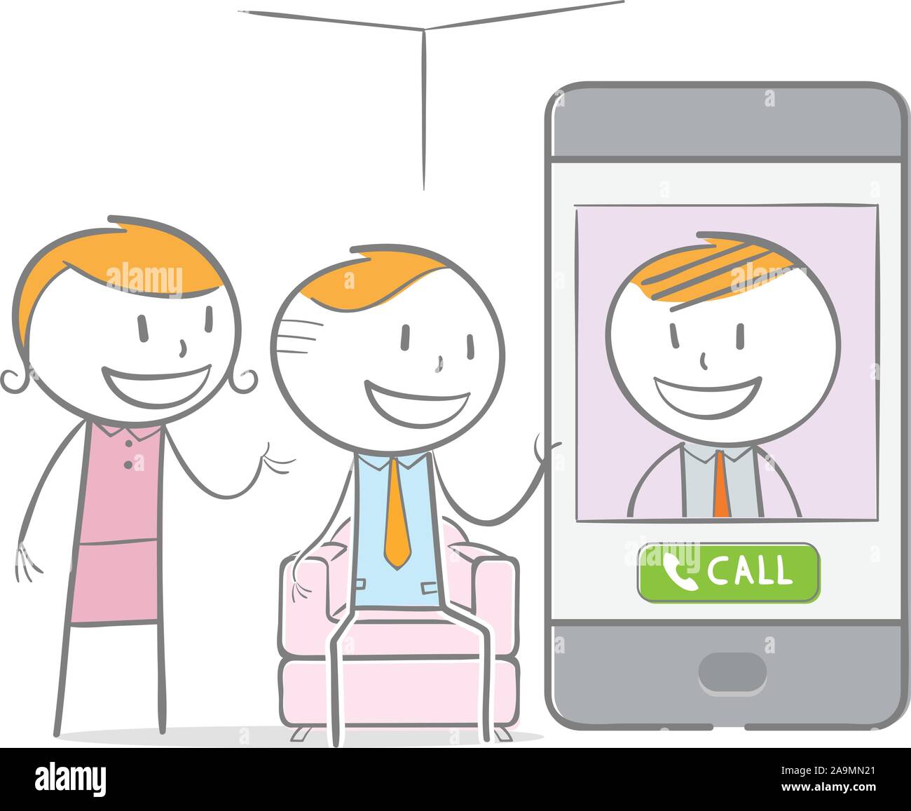 Videoconferencing vector vectors Stock Vector Images - Alamy