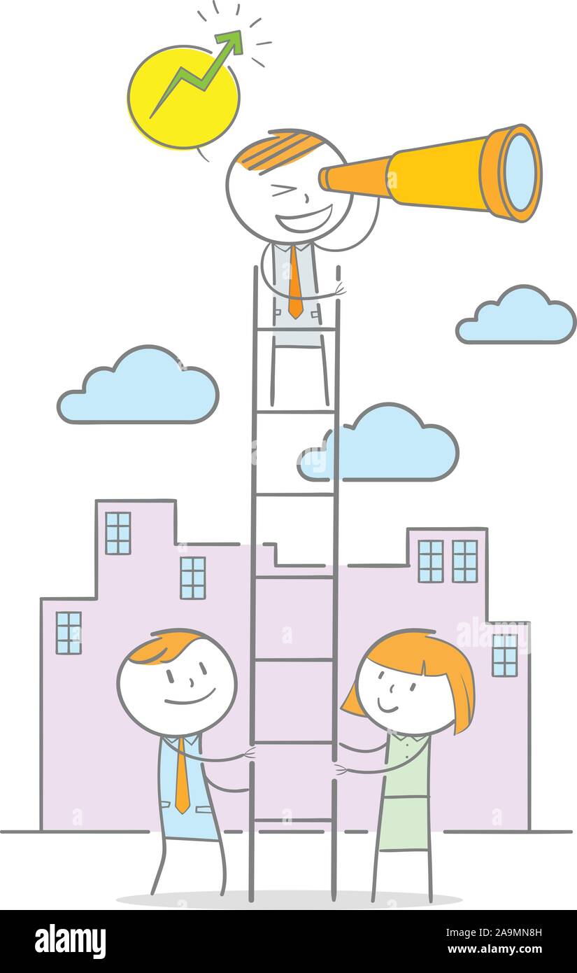 Cartoon vector doodle stickman woman hi-res stock photography and ...