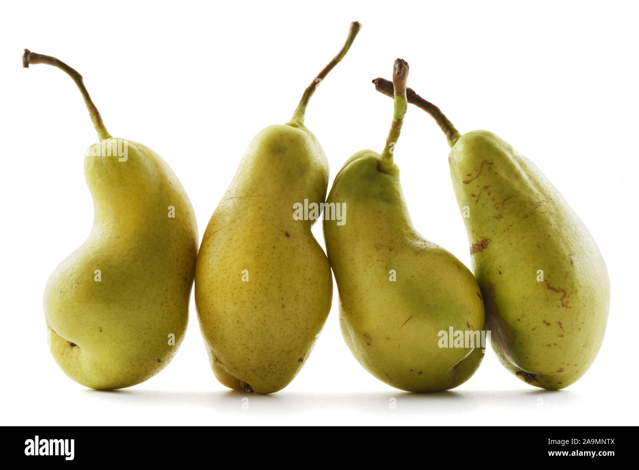 Ugly food. Bizarre shaped organic pears isolated on white background ...