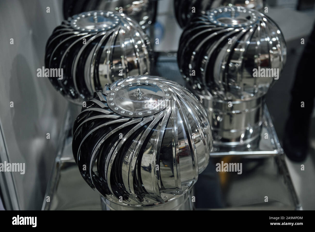 Air spinning turbine ventilators for the roof Stock Photo - Alamy