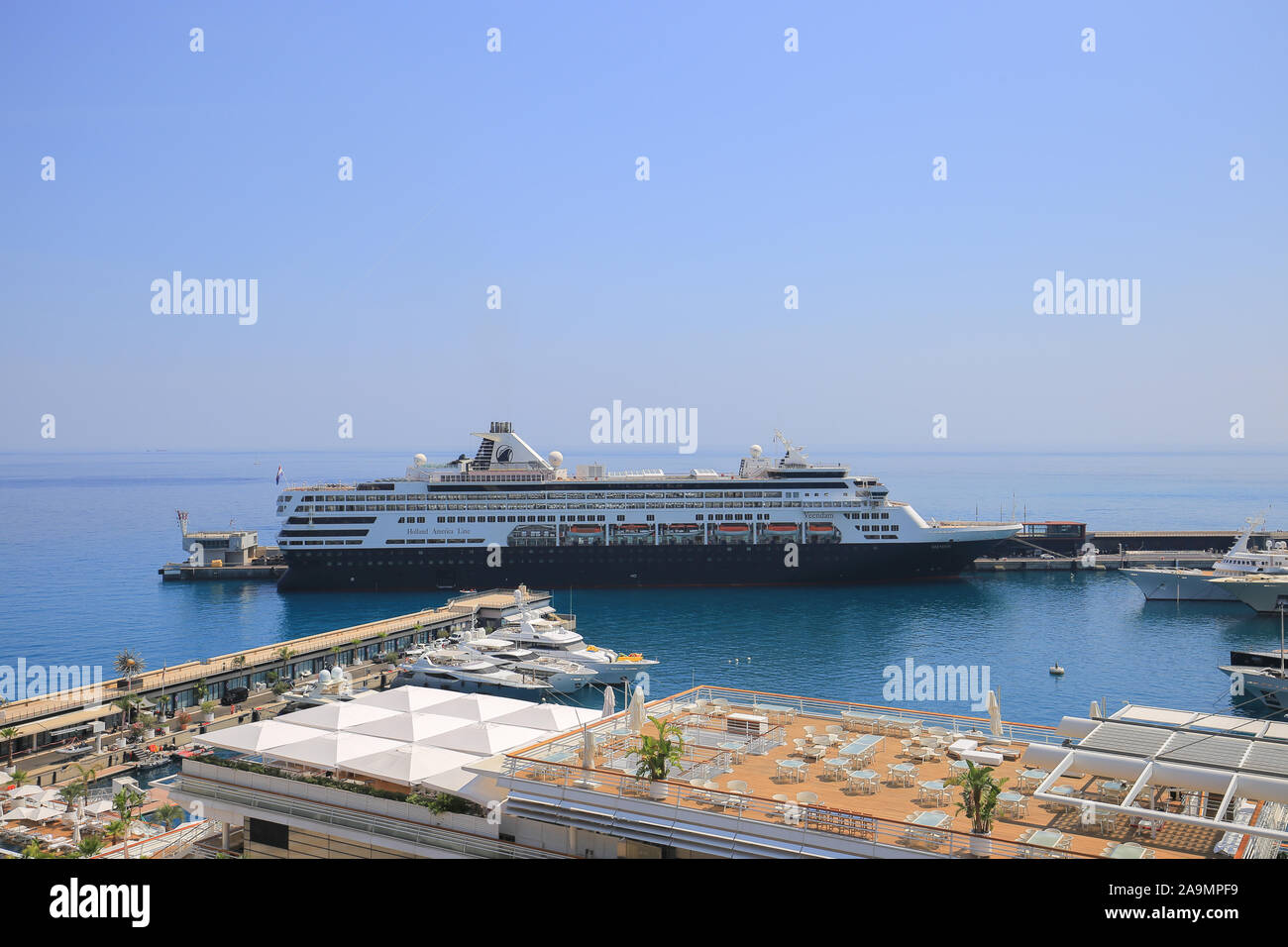 Cruise ship in port of the Principality of Monaco Stock Photo - Alamy