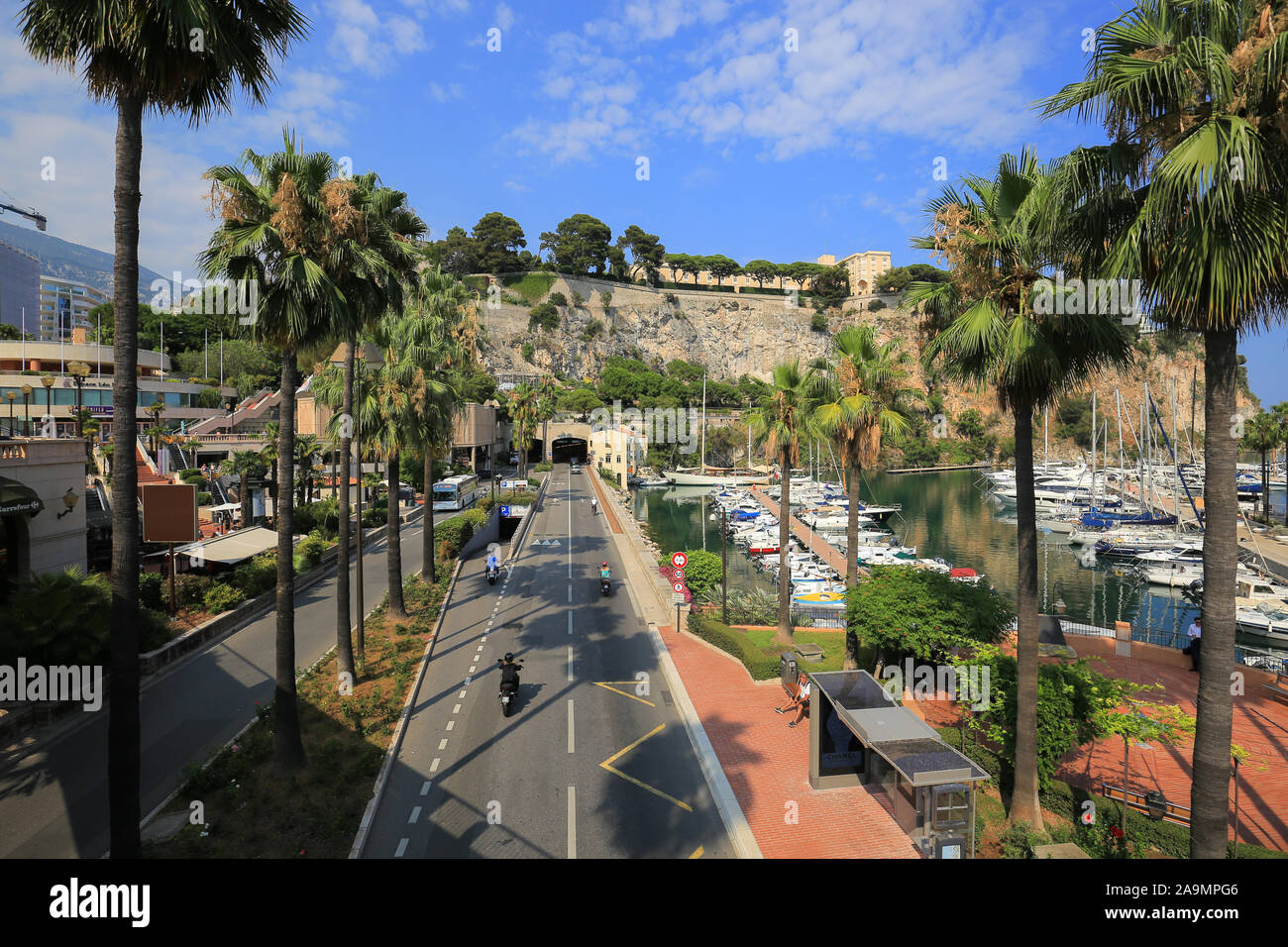 General view of the road of the Principality of Monaco Stock Photo - Alamy