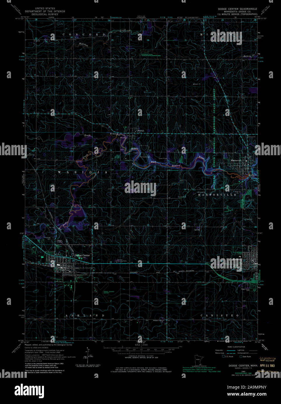 Map of dodge center hi-res stock photography and images - Alamy