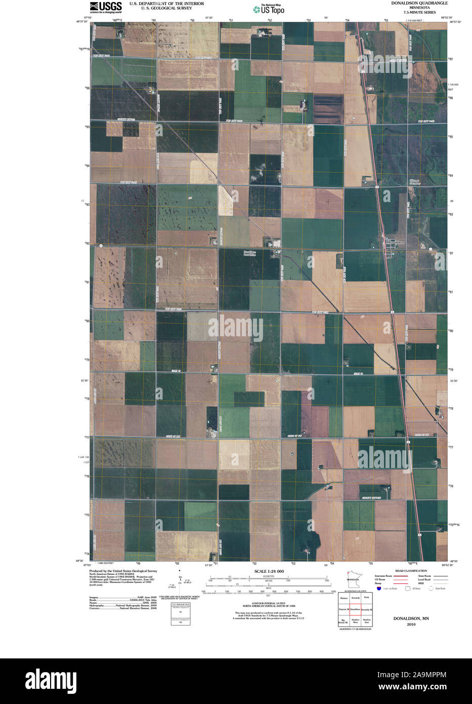 Map of donaldson minnesota hi-res stock photography and images - Alamy