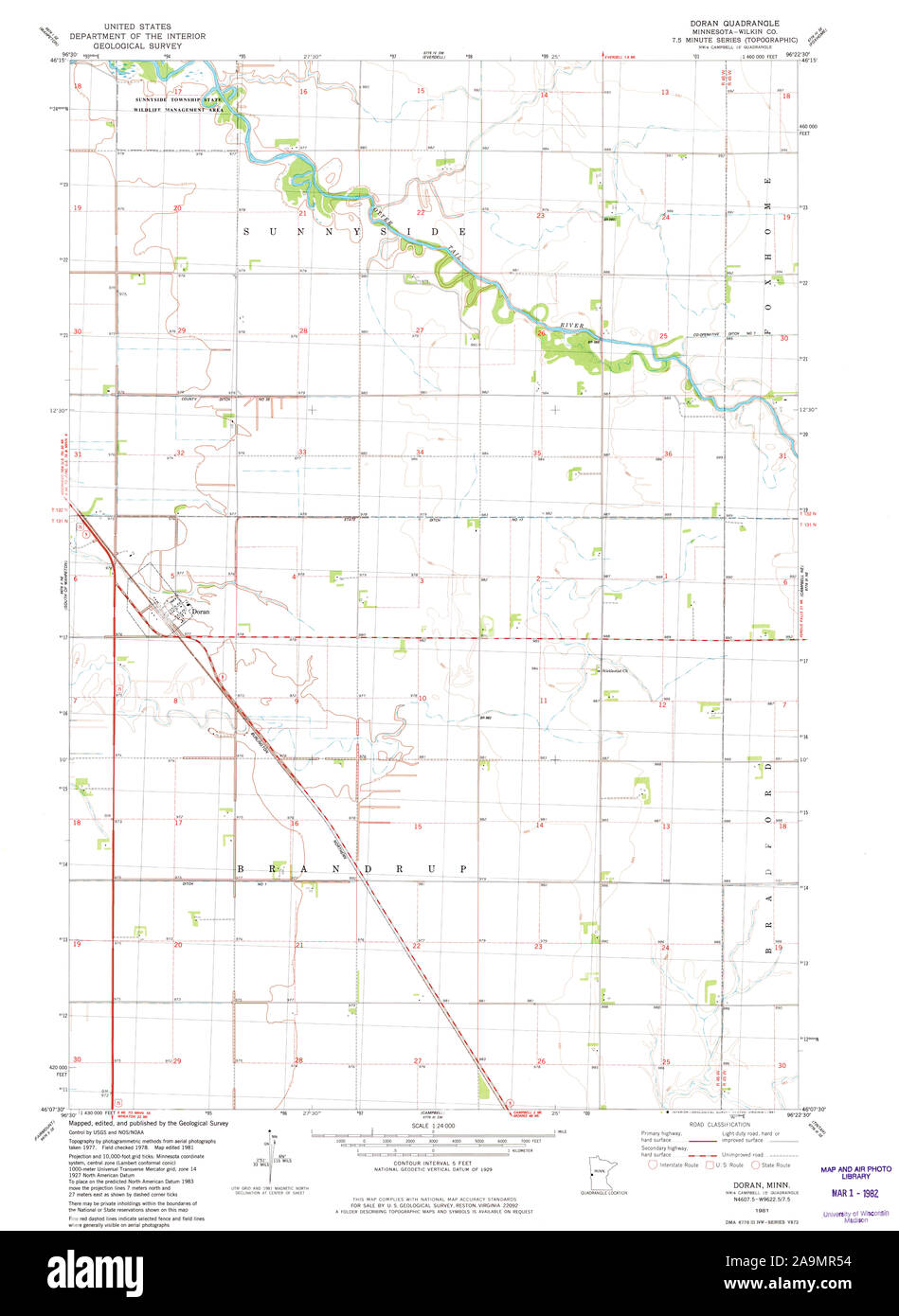 Map of doran minnesota hi-res stock photography and images - Alamy