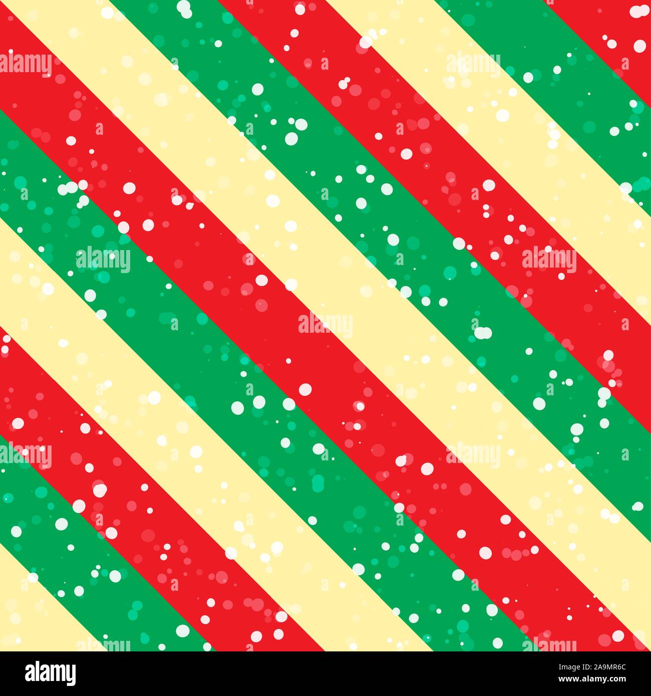 Christmas background with green, red and yellow diagonal stripes and ...