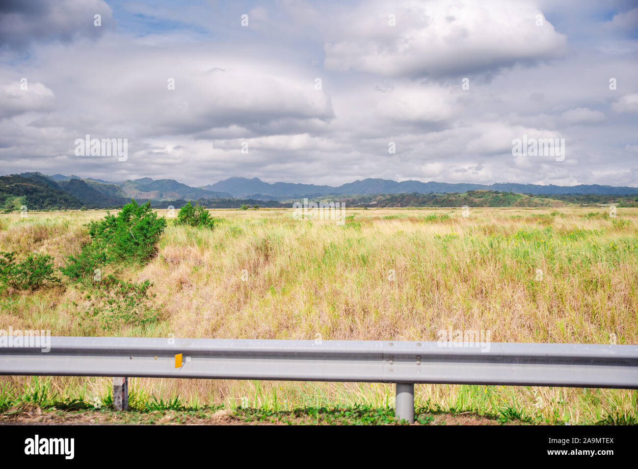 Vast valley of Zambales in the Philippines with its mountains in the ...