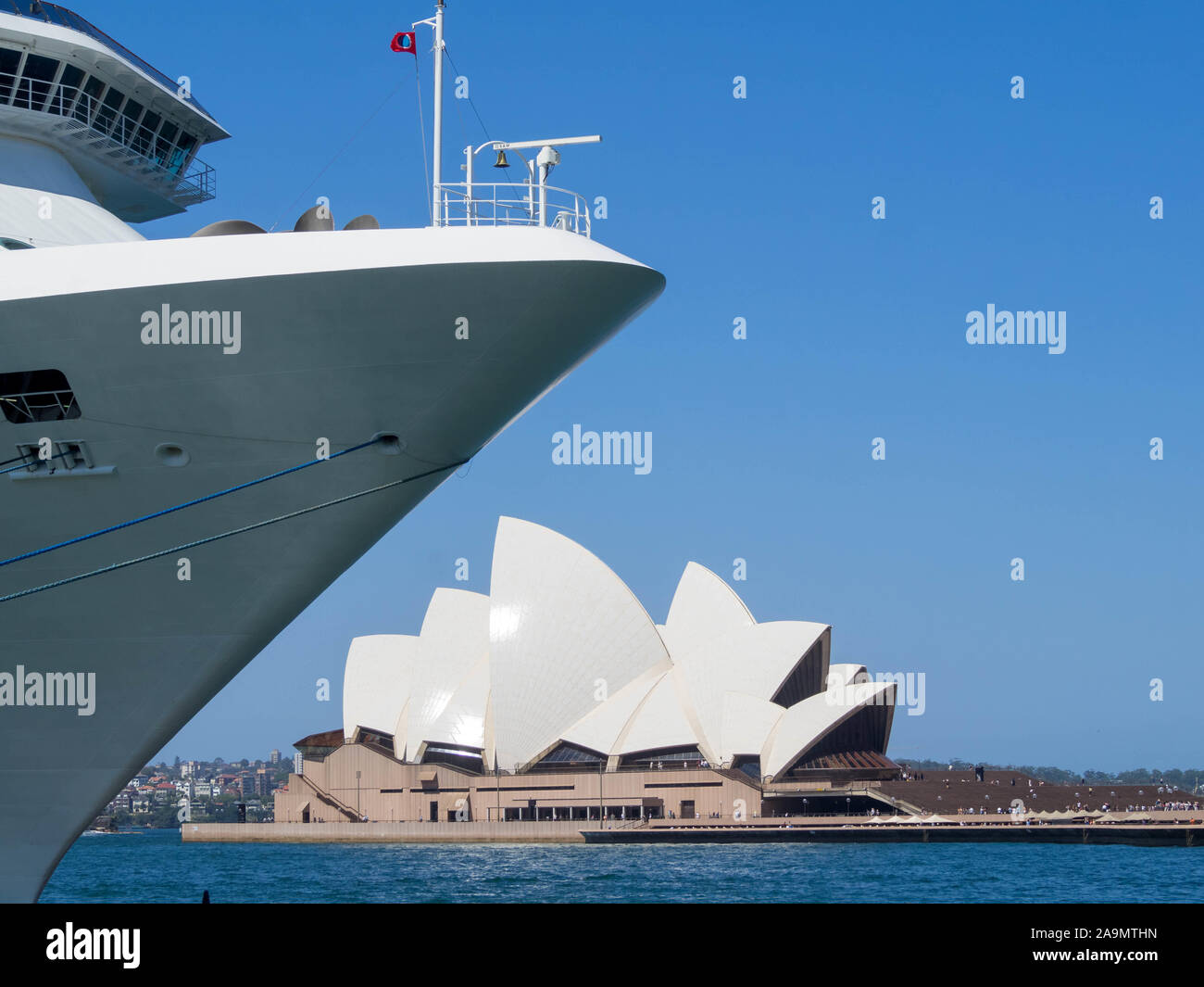 Cruise ship bow with Sydney Opera House in background Stock Photo - Alamy