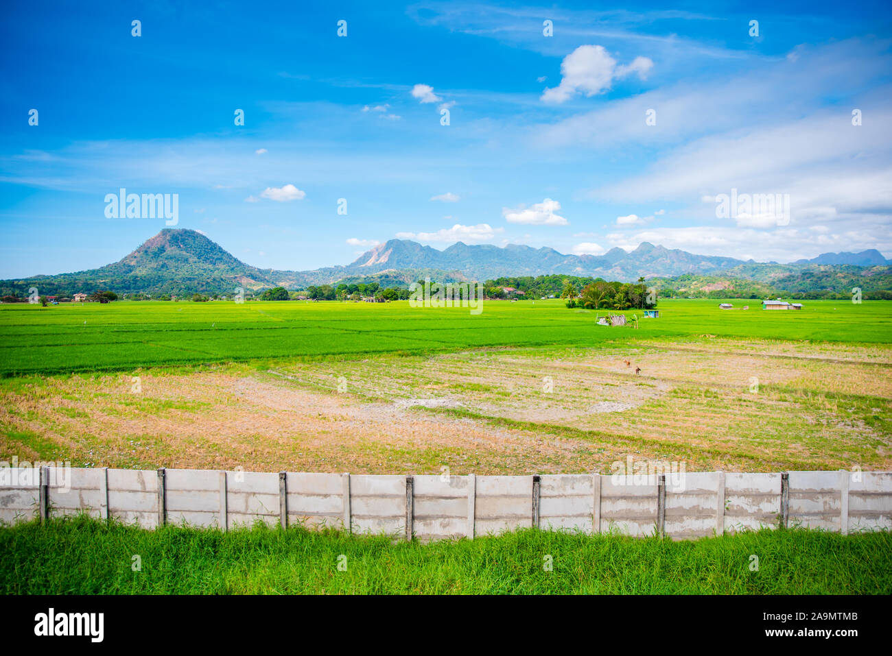Vast valley of Zambales in the Philippines with its mountains in the ...