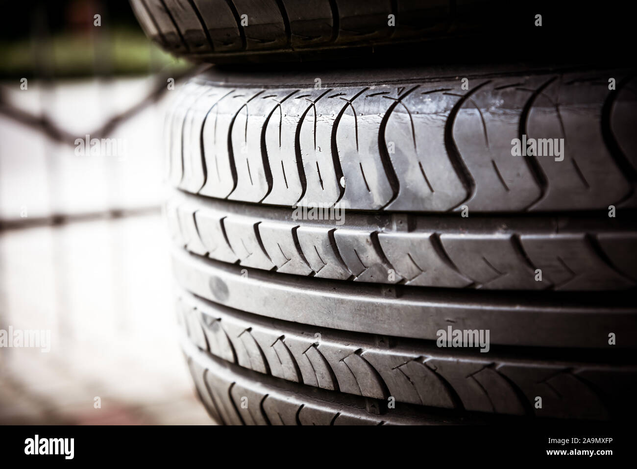 Close up tyre profile car tires Stock Photo - Alamy