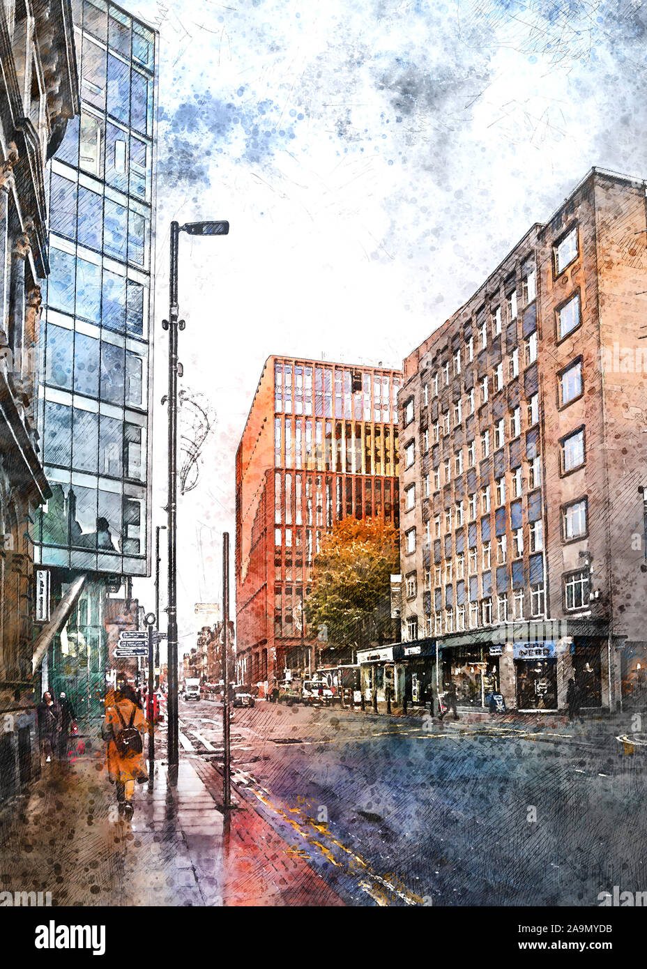 Manchester painting landscape hi-res stock photography and images - Alamy