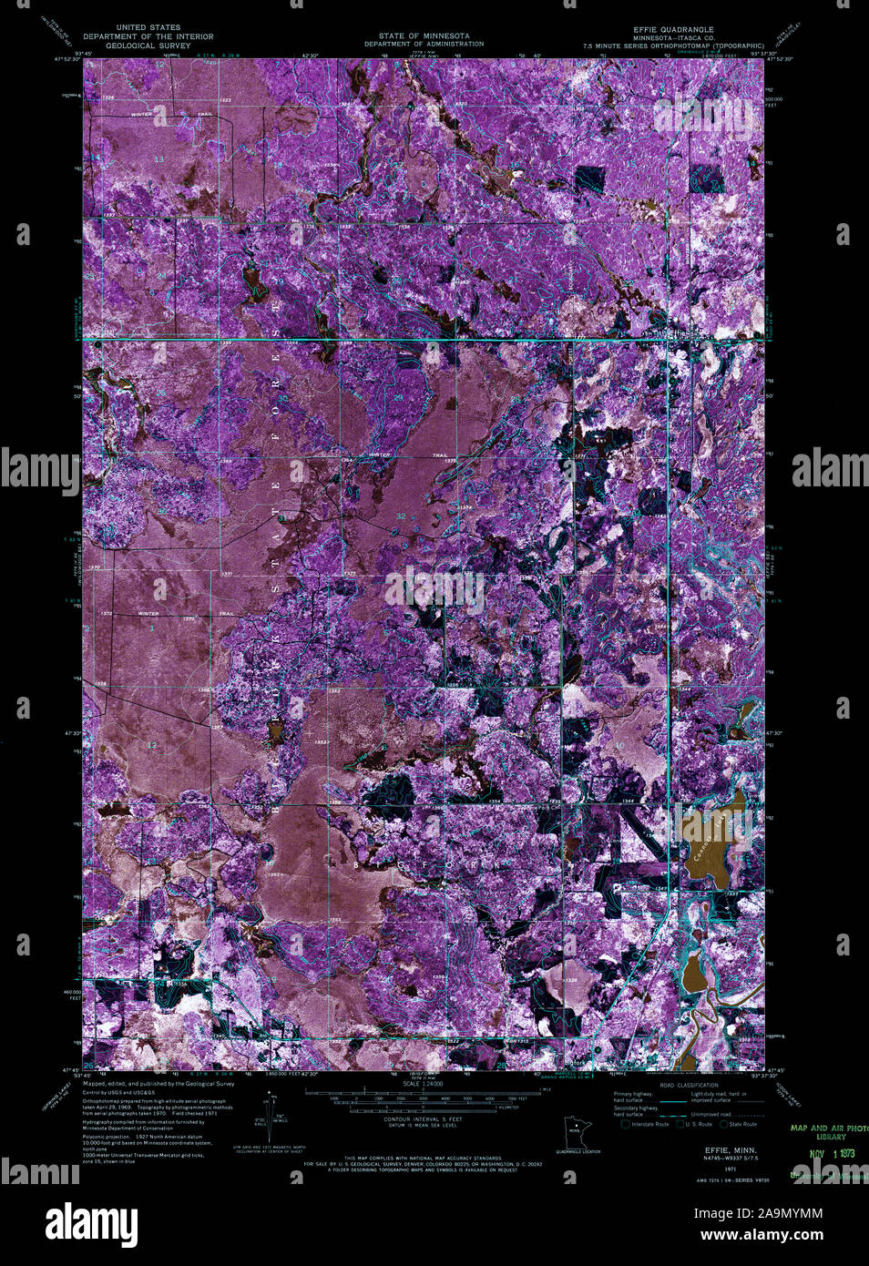 Effie minnesota map hi-res stock photography and images - Alamy