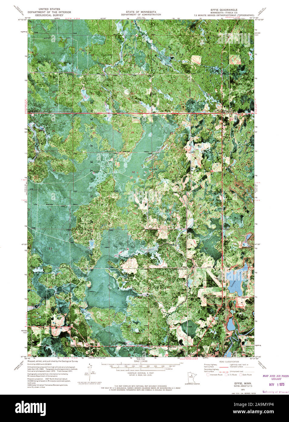 Effie minnesota map hi-res stock photography and images - Alamy