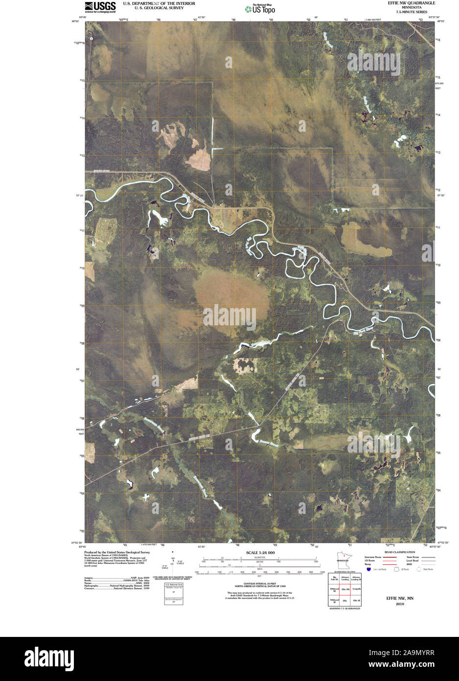 Map of effie minnesota hi-res stock photography and images - Alamy